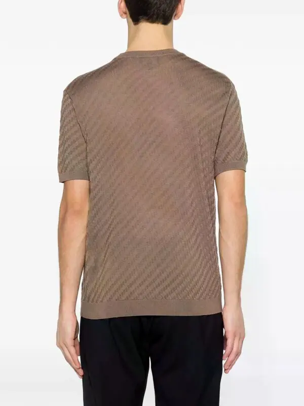 Emporio Armani Round-neck Textured T-shirt