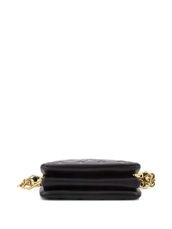 LOUIS VUITTON Coussin Bb Monogram Embossed Lambskin Crossbody Bag - Black