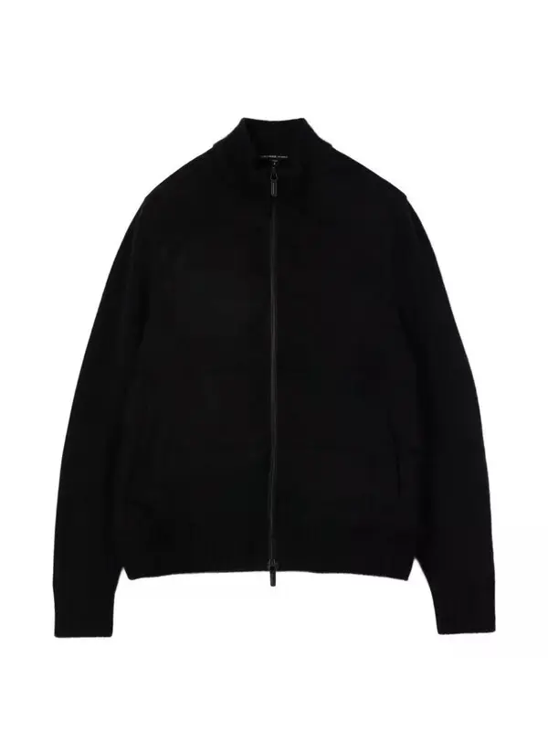 JAMES PERSE Suede Zip-up Sweater