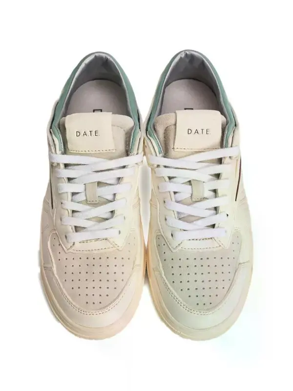 D.a.t.e. Perforated Leather Sneakers - Neutrals