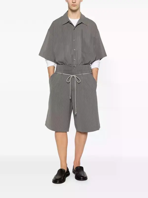 SONG FOR THE MUTE Striped Drawstring Shorts
