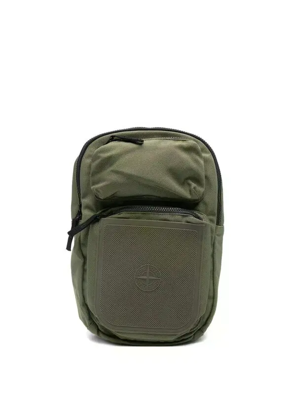 Stone Island Zip Patch Backpack - Green
