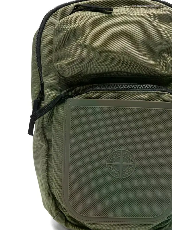 Stone Island Zip Patch Backpack - Green