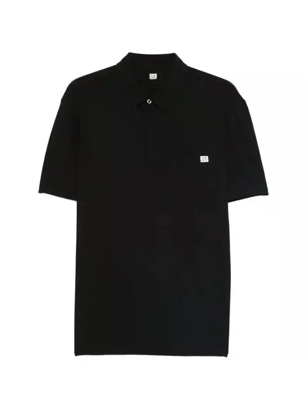 C.P. COMPANY Chest-pocket Polo Shirt - Black