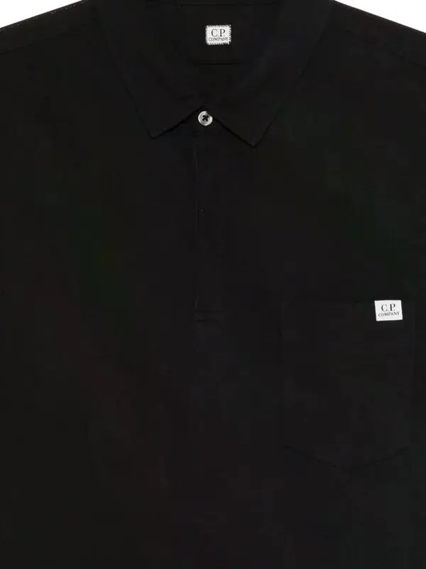 C.P. COMPANY Chest-pocket Polo Shirt - Black