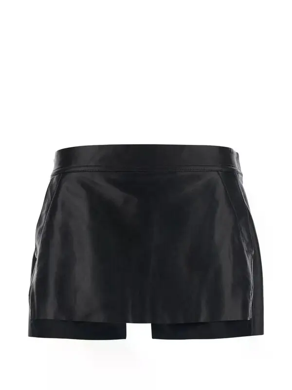 Rick Owens Mini Leather Skirt - Black
