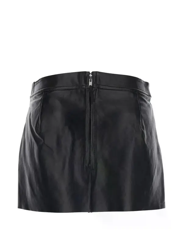Rick Owens Mini Leather Skirt - Black