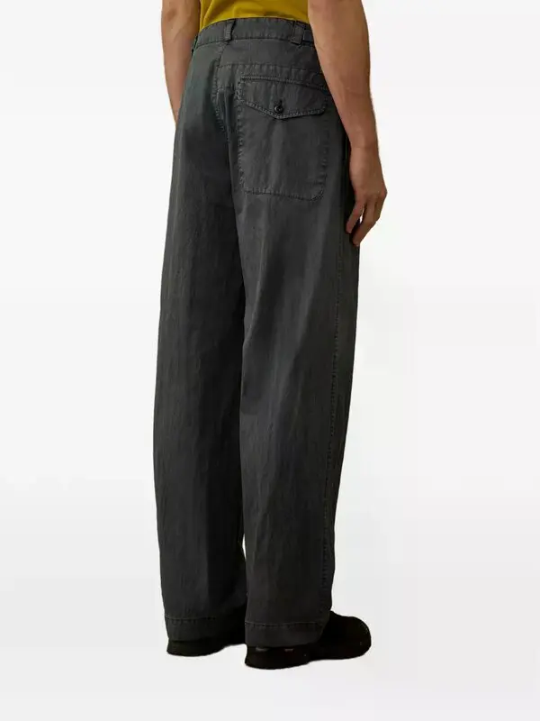 C.P. COMPANY Pleated Logo Trousers