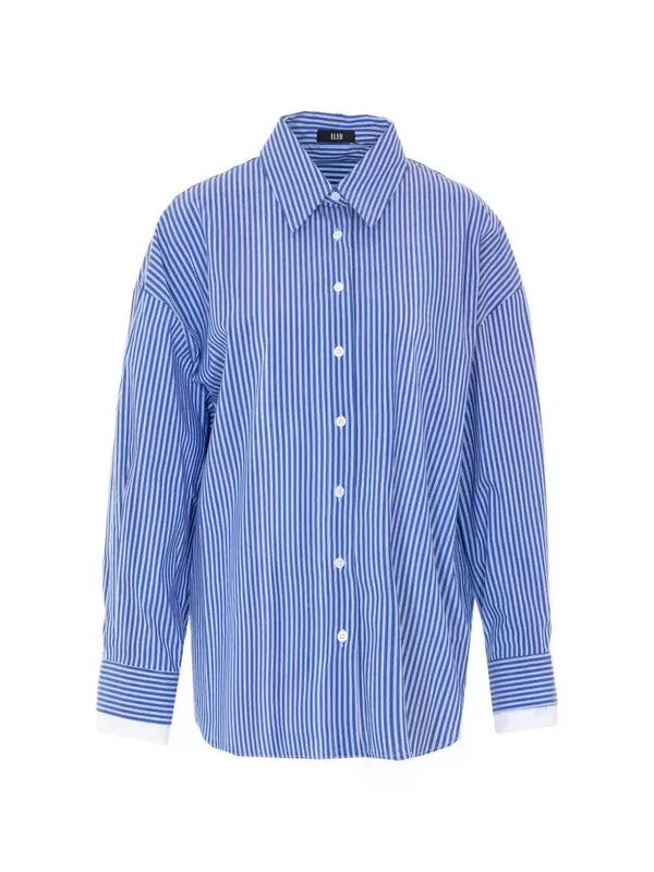 ELEH Striped Polo-collar Shirt