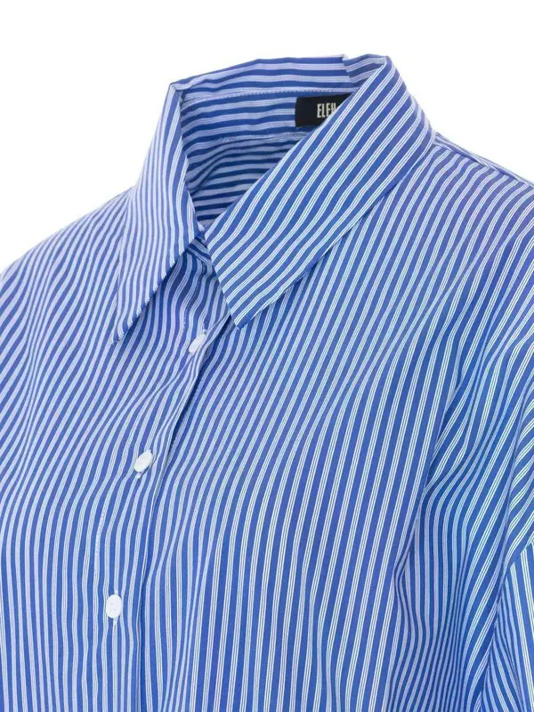 ELEH Striped Polo-collar Shirt