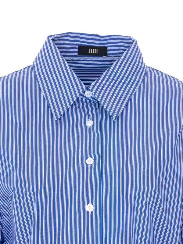 ELEH Striped Polo-collar Shirt