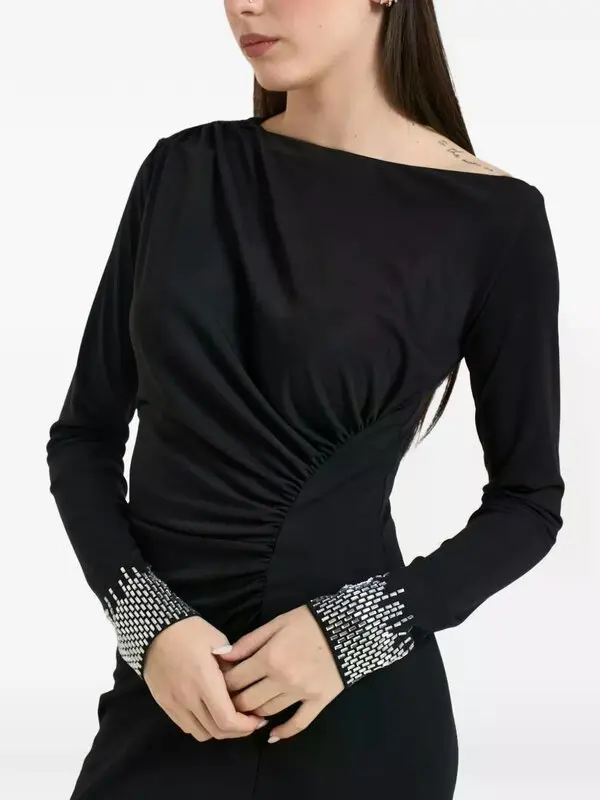 Liu Jo Beaded Long-sleeve Dress