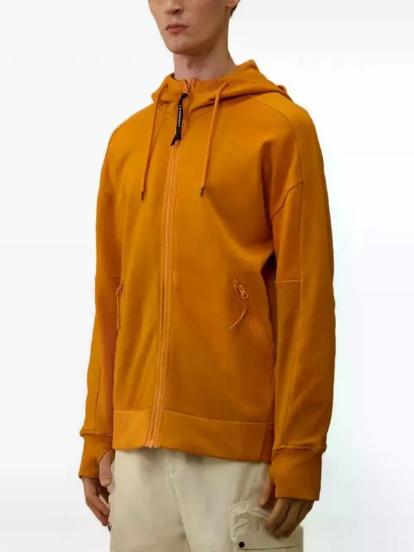 C.P. COMPANY Long-sleeve Zip-fastening Hoodie - Orange