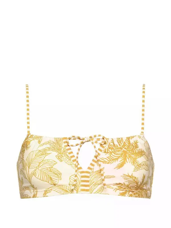 ERES Rêve Floral-print Bikini Top - Yellow