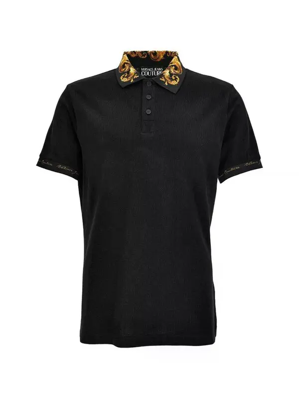 Versace Baroque-trim Polo Shirt