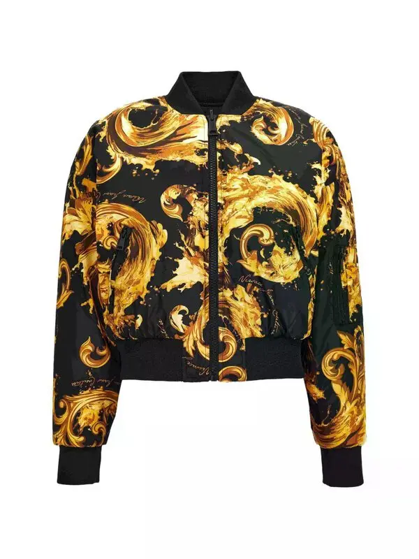 Versace Watercolor Couture-print Bomber Jacket