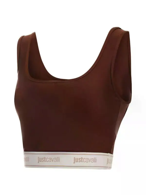 Just Cavalli Logo-waist Crop Top
