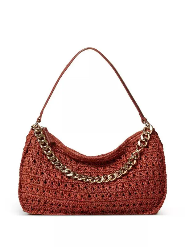 TWINSET Woven Chain Shoulder Bag - Brown