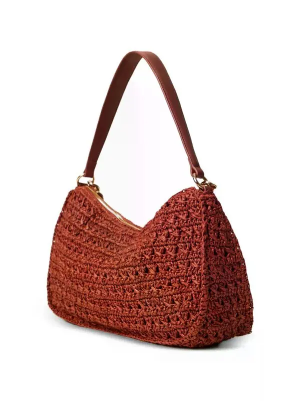 TWINSET Woven Chain Shoulder Bag - Brown