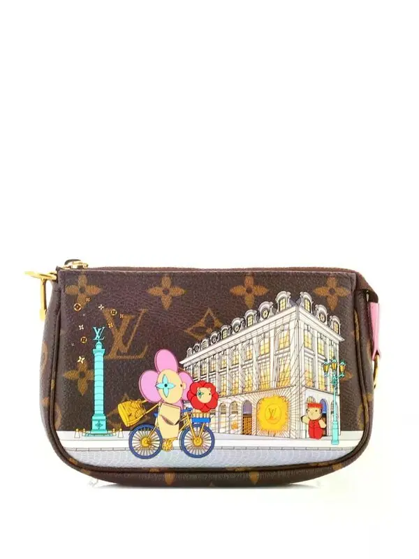 LOUIS VUITTON Pochette Accessoires Limited Edition Vivienne Xmas Monogram - Brown