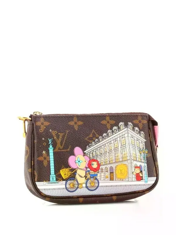 LOUIS VUITTON Pochette Accessoires Limited Edition Vivienne Xmas Monogram - Brown