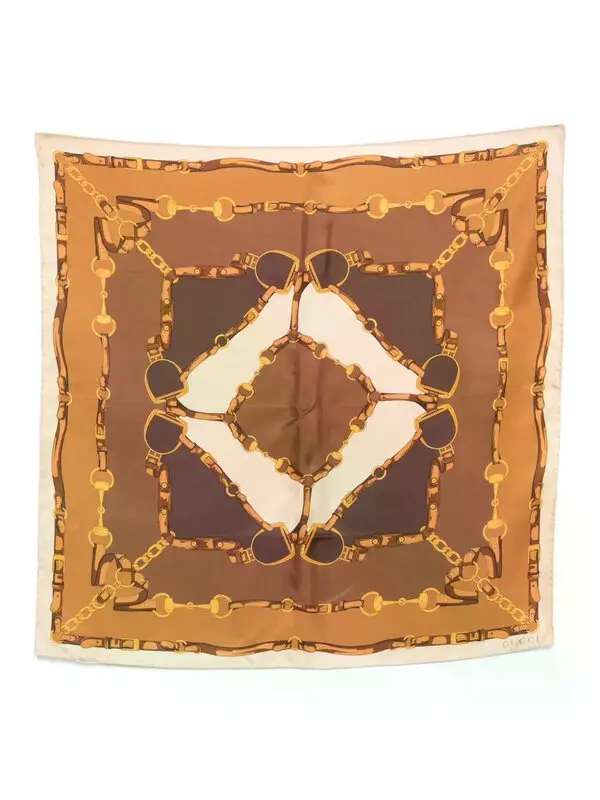 Gucci Printed Scarf - Brown