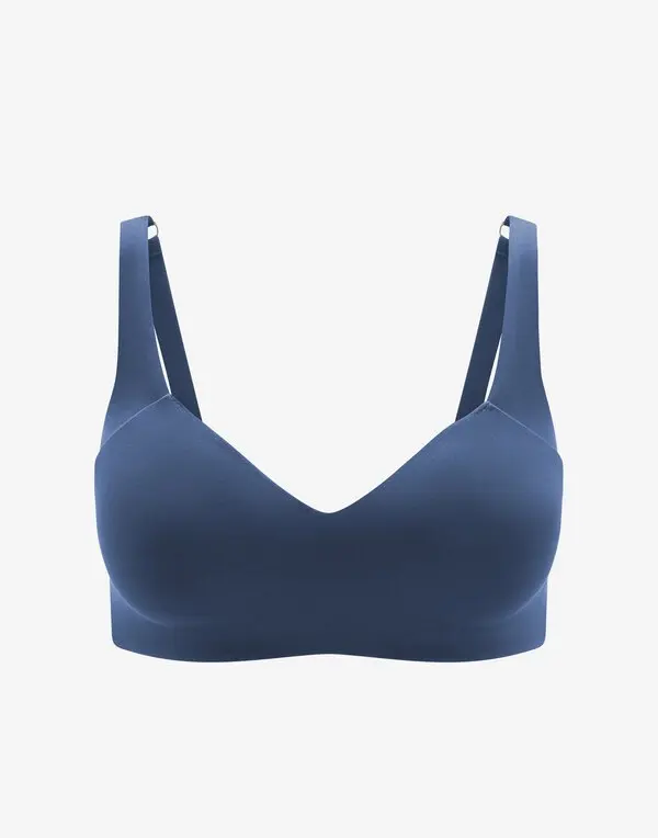 THIRDLOVE Comfortstretch Smoothing Wireless Bra - Vintage Blue