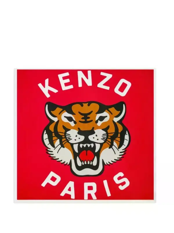 Kenzo Lucky Tiger Scarf - Red