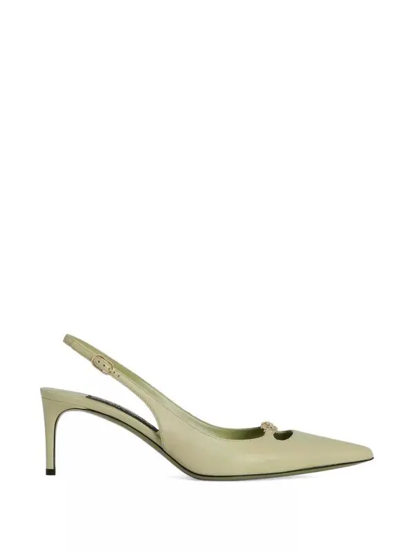 Dolce & Gabbana Lollo Slingbacks In Silk Nappa Leather