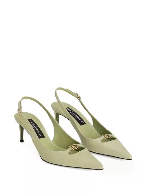 Dolce & Gabbana Lollo Slingbacks In Silk Nappa Leather