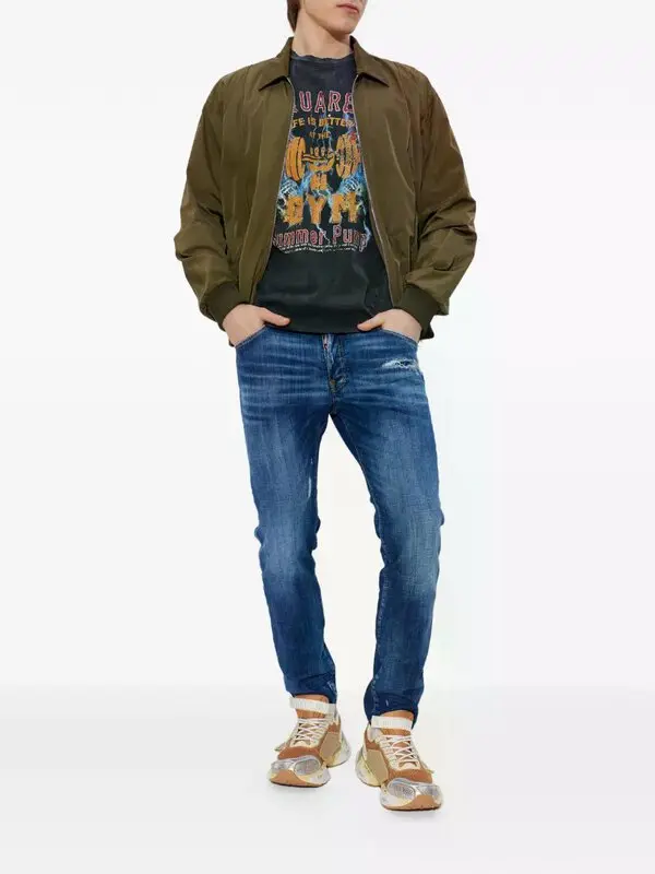 Dsquared2 Straight Leg Distressed Jeans