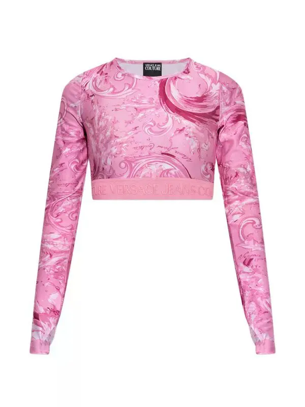 Versace Patterned Long Sleeve Top