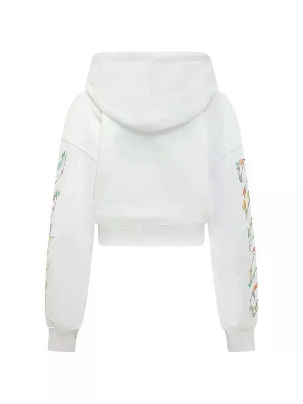 Off-White Floral Print Hoodie