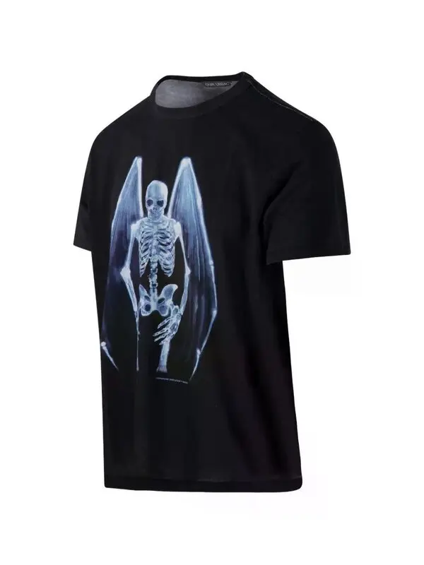 Our Legacy Fallen Angel-print Round-neck T-shirt - Black