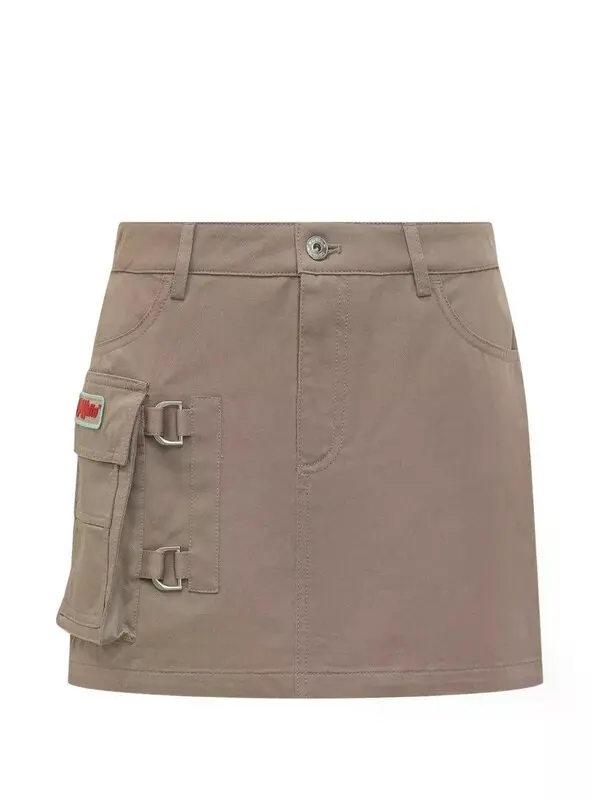 Off-White Mini Skirt With Pocket Detail