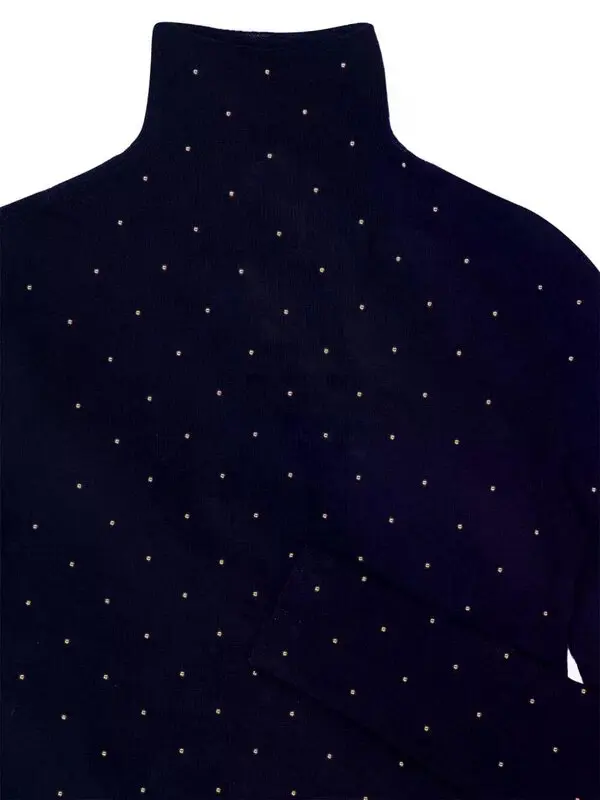 Rabanne Long-sleeved Polka Dot Turtleneck