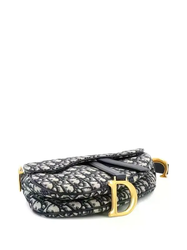 Dior Saddle Handbag Oblique Canvas Medium Shoulder Bag - Blue