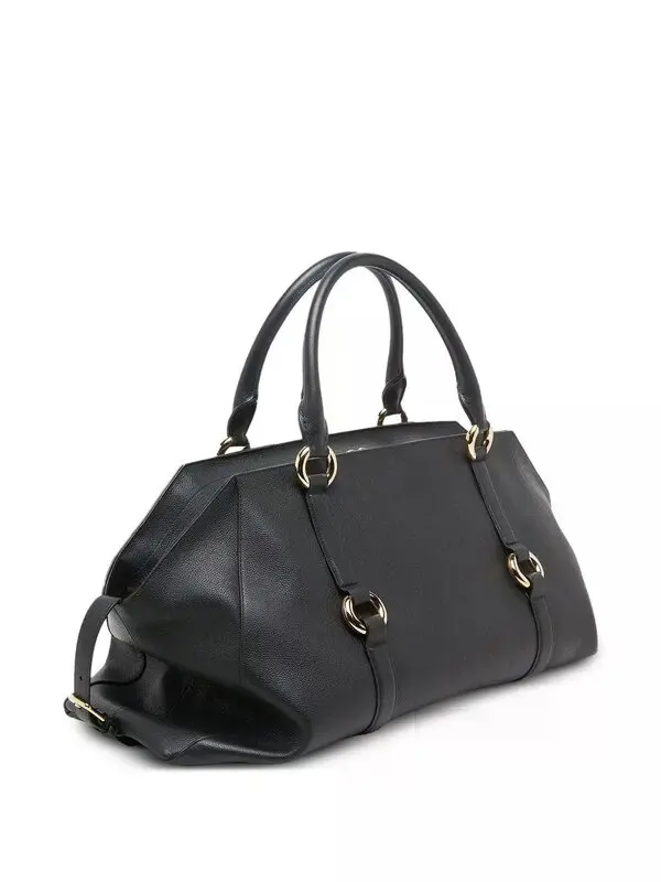 Alexander McQueen Maxi Leather Top Handle Bag - Black
