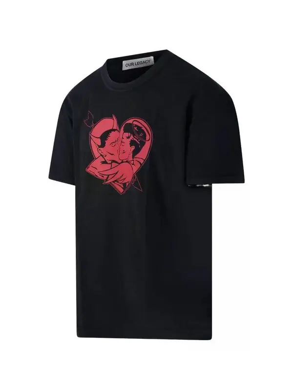 Our Legacy Loose Print-detail T-shirt - Black
