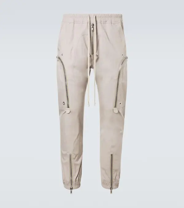 Rick Owens Bauhaus Cotton-blend Poplin Cargo Pants - White