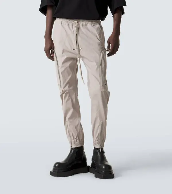 Rick Owens Bauhaus Cotton-blend Poplin Cargo Pants - White