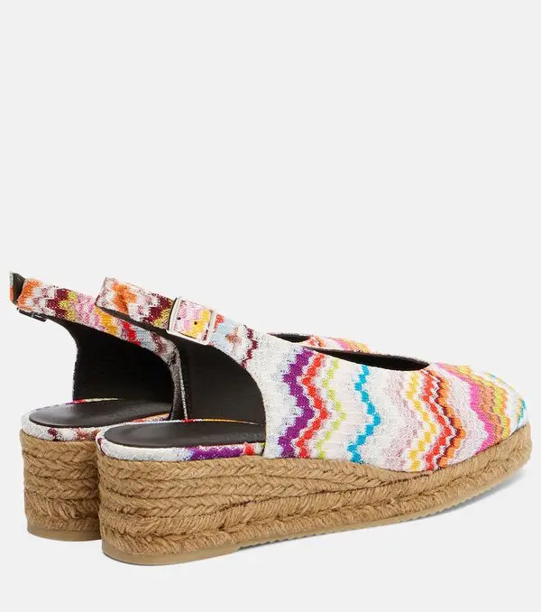 Missoni Joy 30 Zigzag Lame Espadrille Wedges - Multicoloured