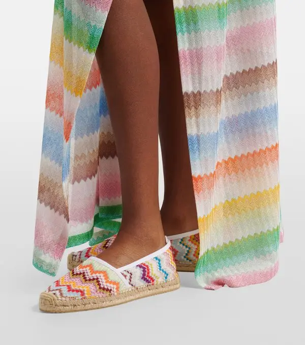 Missoni Elle Zigzag Lame Espadrilles