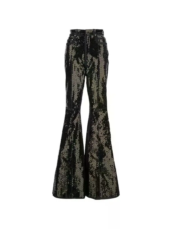 Rick Owens Bolan Sequinned Flared Jeans