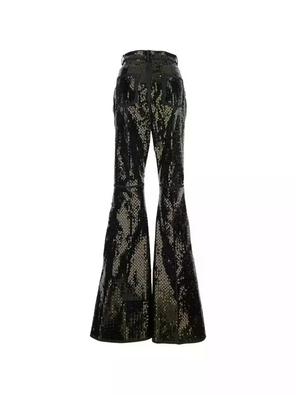 Rick Owens Bolan Sequinned Flared Jeans