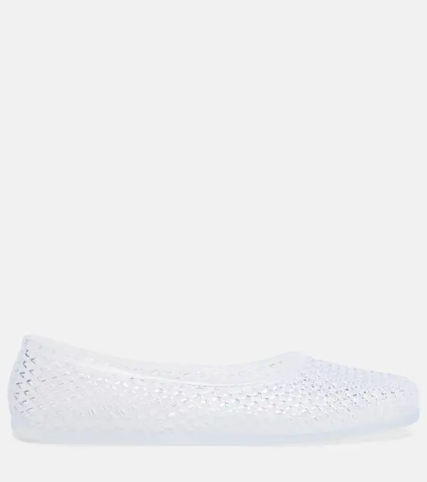 ANCIENT GREEK SANDALS Iro Fishnet Ballet Flats - Transparent