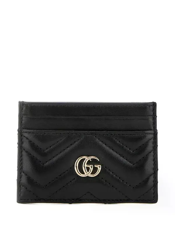 Gucci Gg Marmont Leather Card Holder - Black