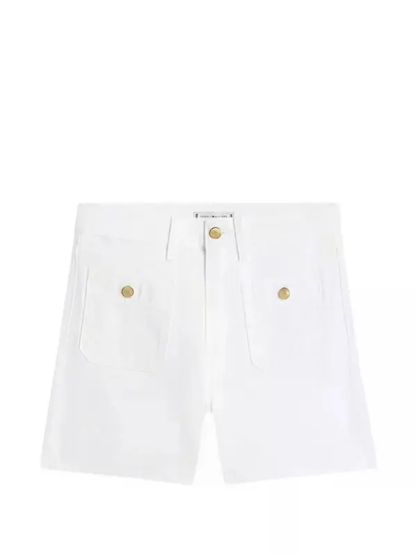 Tommy Hilfiger Patch-pocket Denim Shorts - White