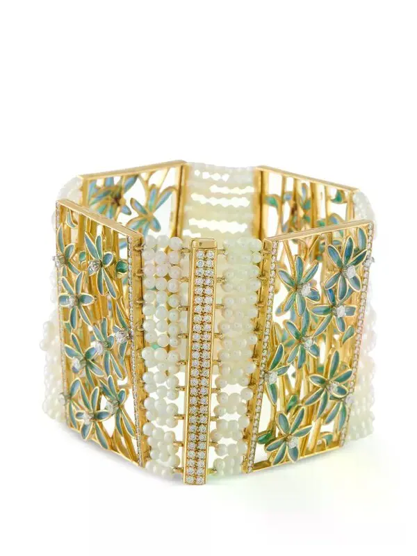 CICADA JEWELRY Floral Diamond Bracelet - Gold