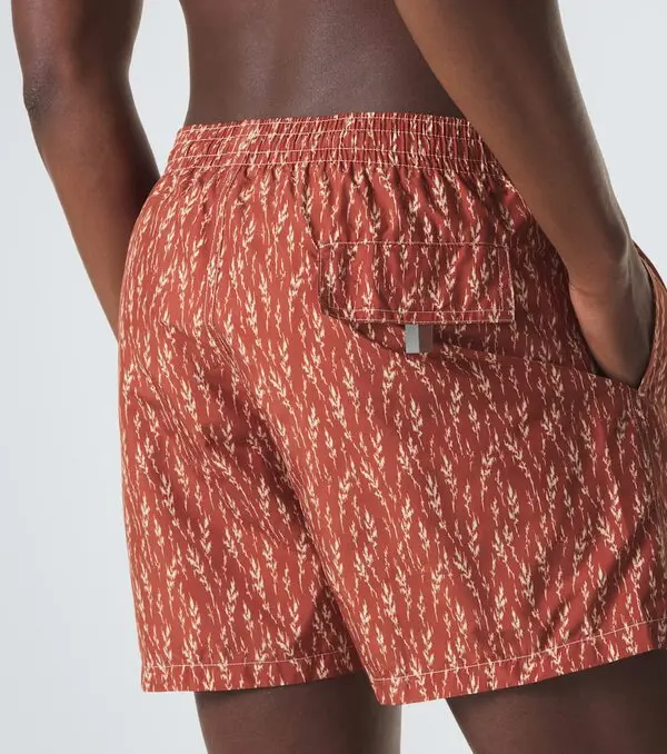 Canali Printed Swim Trunks - Brown
